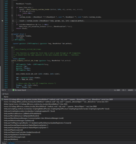 How To Debug Unity With A Native Debugger Using Mixed C And C Stack